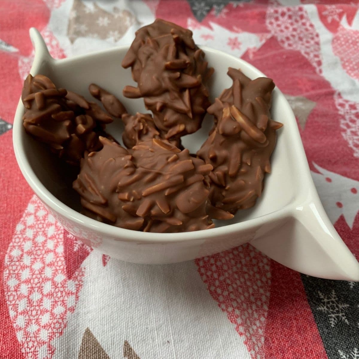 No Bake Cornflake Clusters with Dark Chocolate