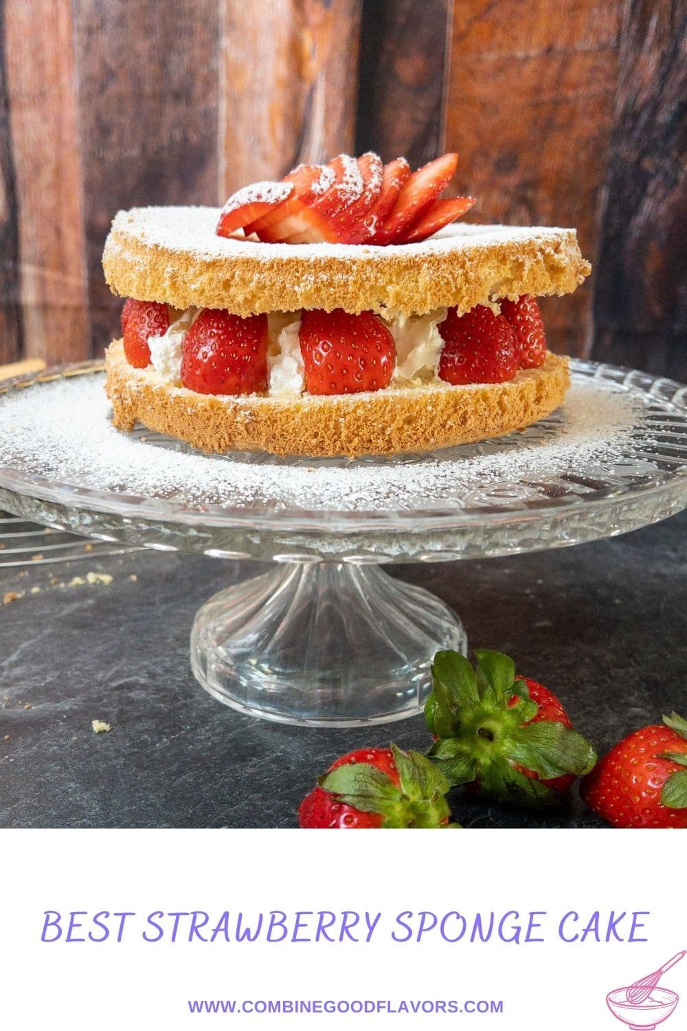Fresh Strawberry Sponge Cake