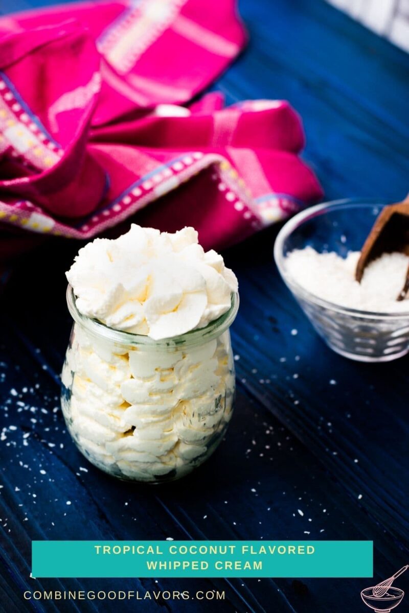 Tropical Coconut Flavored Whipped Cream
