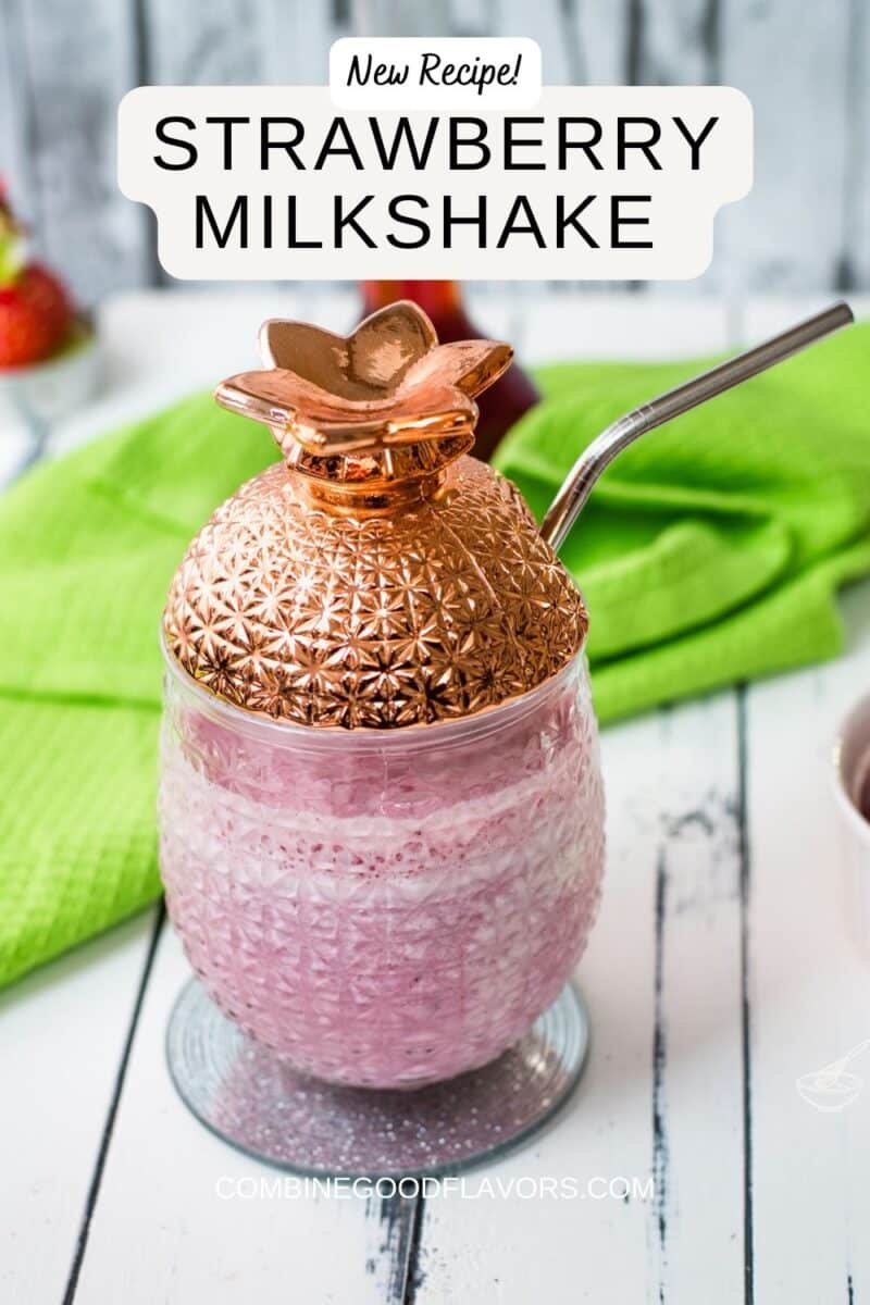 Easy Homemade Strawberry Milkshake with Ice Cream