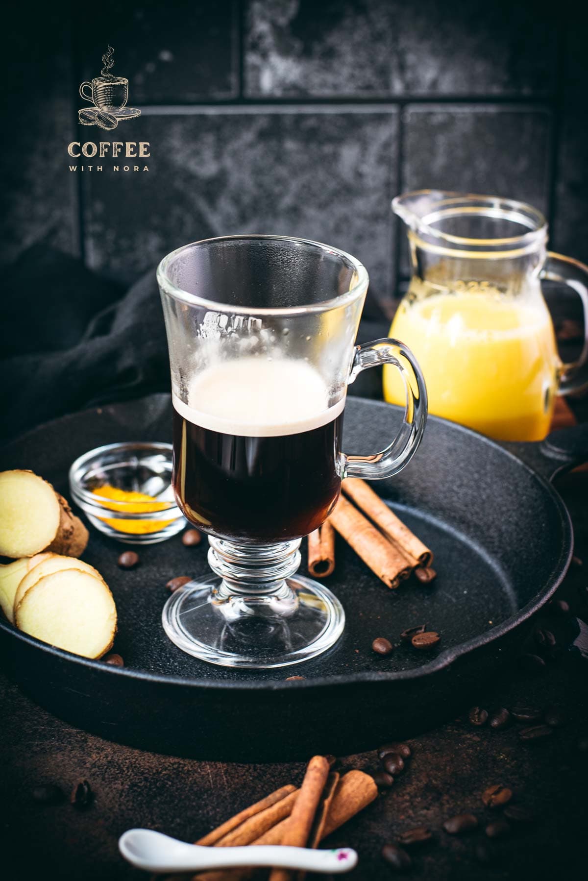 Homemade Turmeric Coffee with Spiced Almond Milk