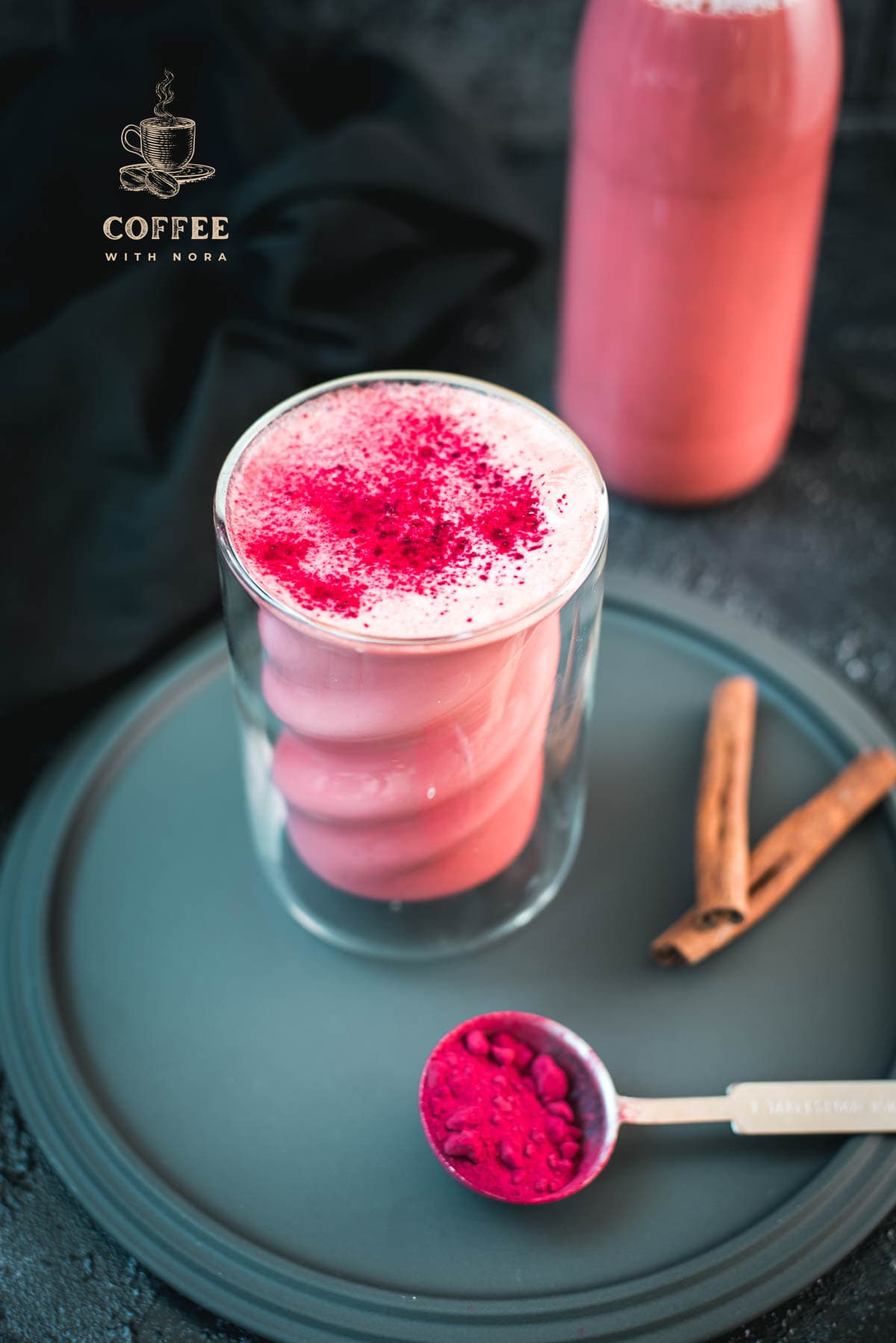 Pink Milk made with Beetroot Powder